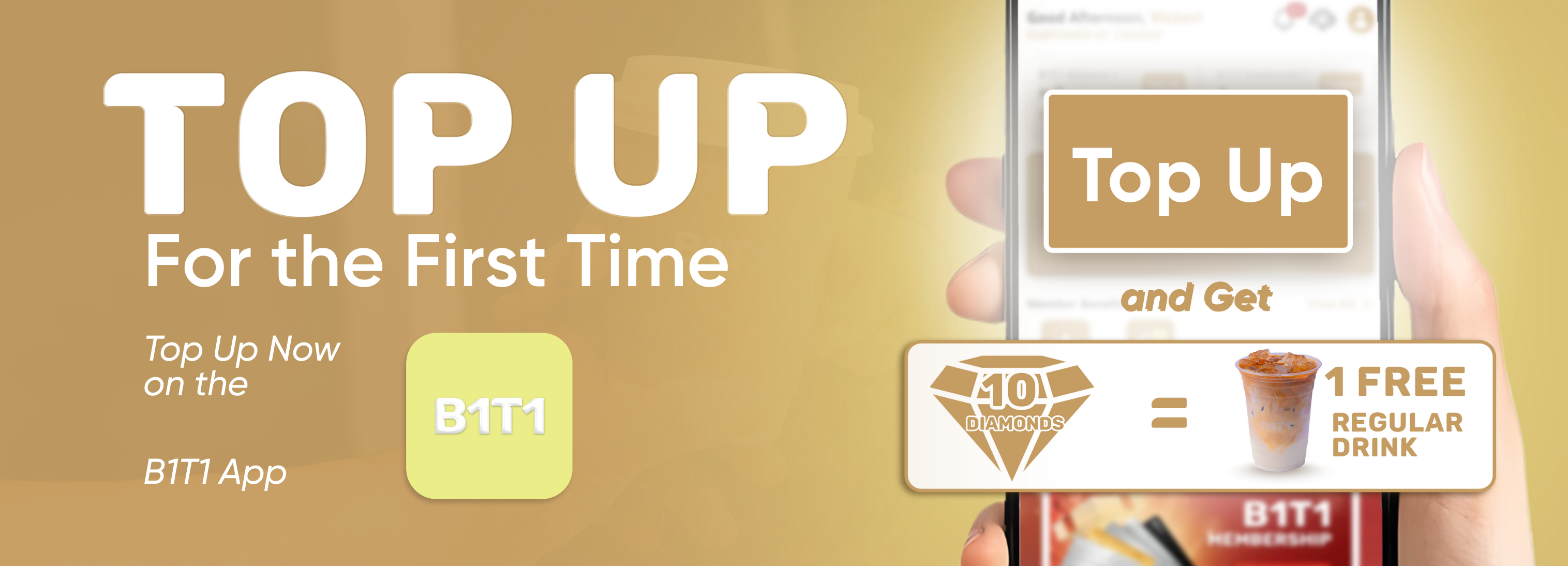 B1T1 Takeaway Coffee - Coffee starts at P48